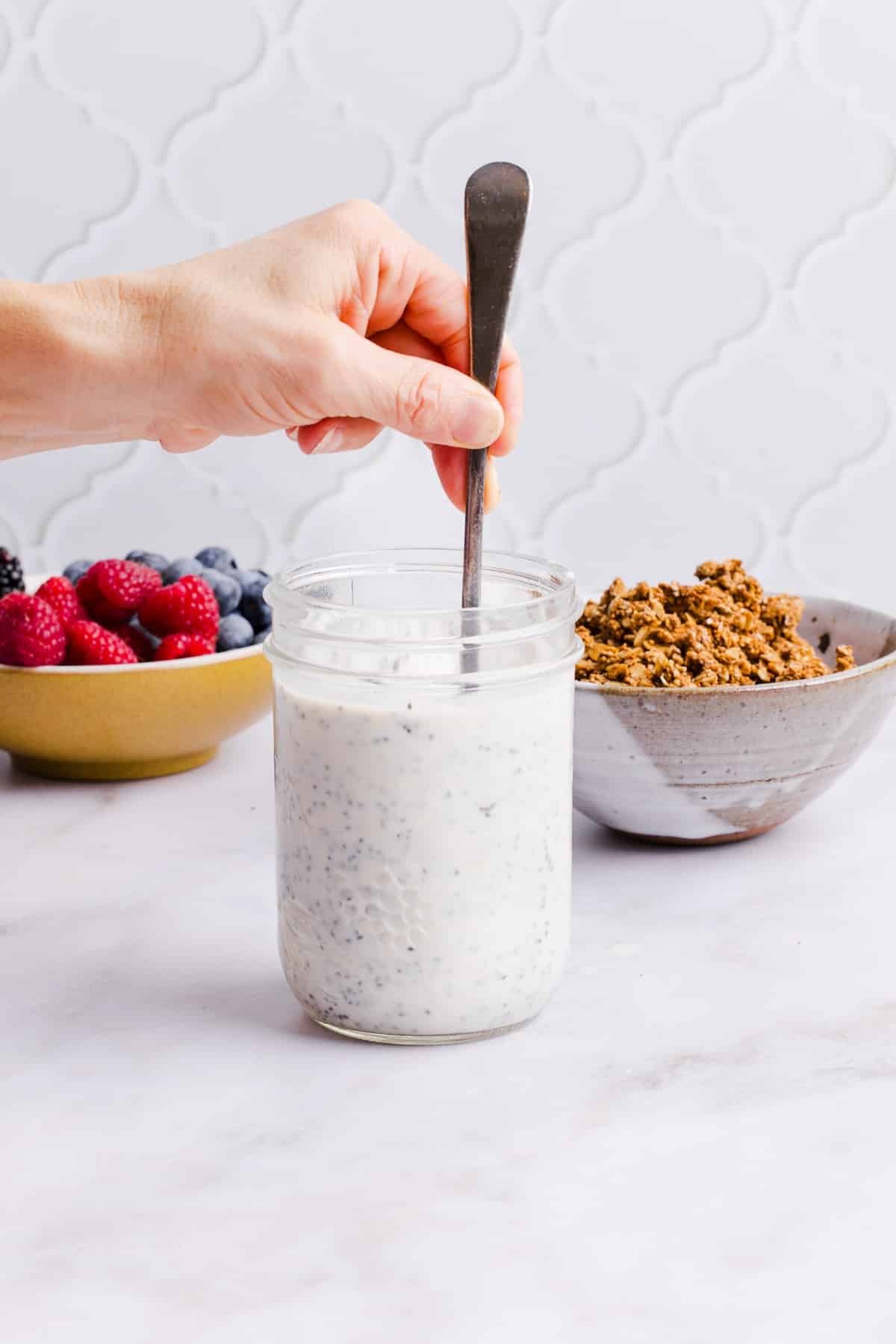 3-Ingredient Protein Chia Seed Pudding - So Creamy!