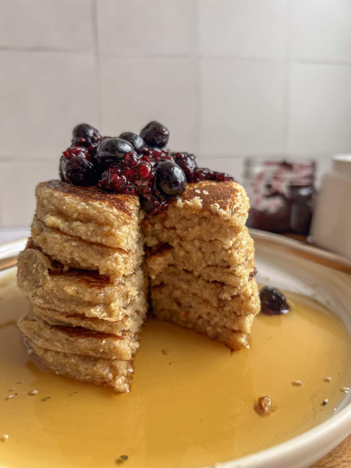 Oatmeal Banana Cottage Cheese Pancakes (High-Protein) - Real Life ...