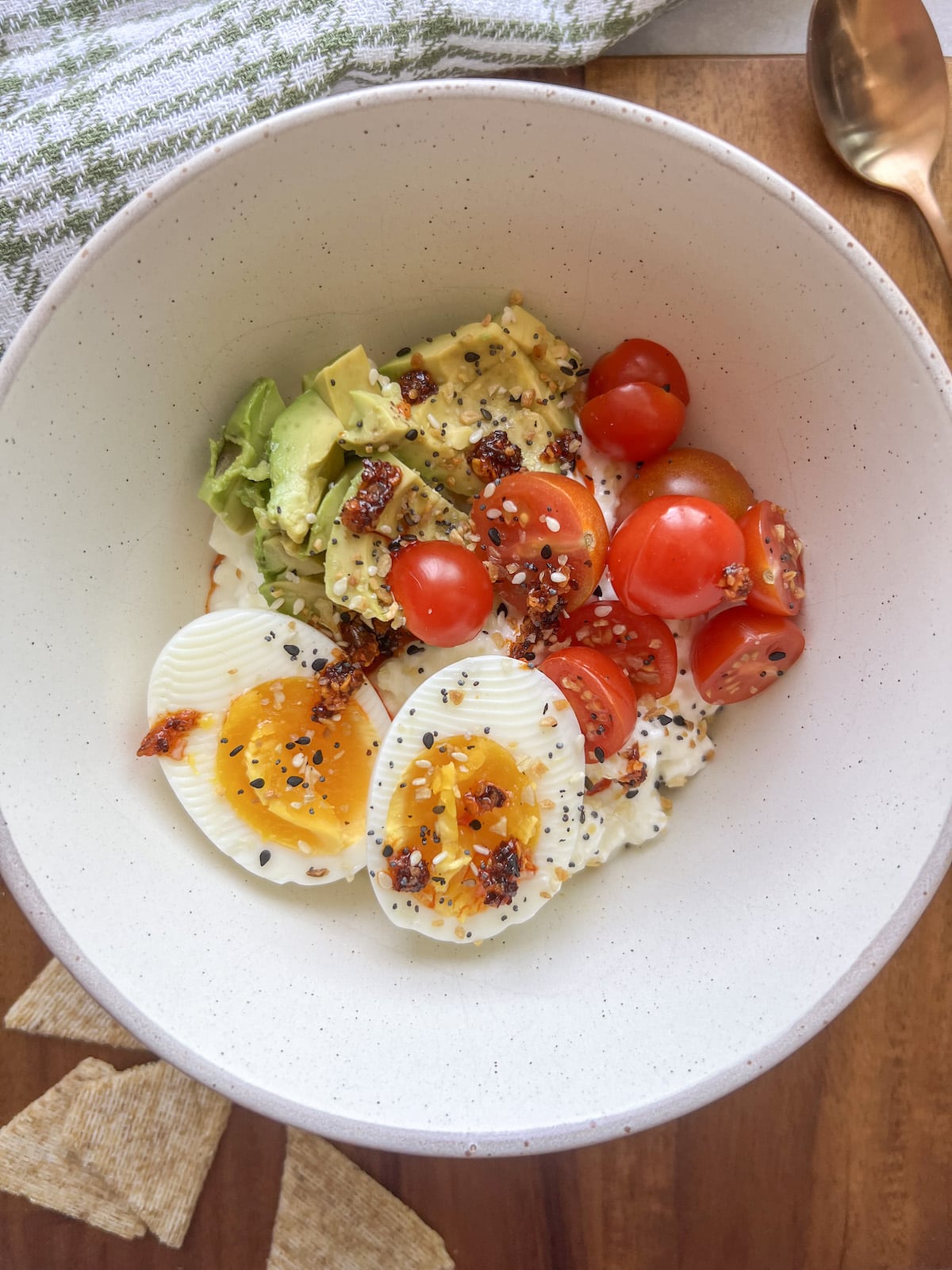 Savory Cottage Cheese Bowl