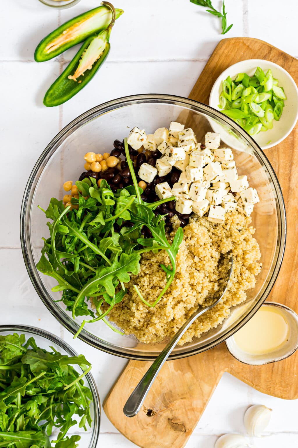 Quinoa and Arugula Salad With Honey Jalapeño Dressing