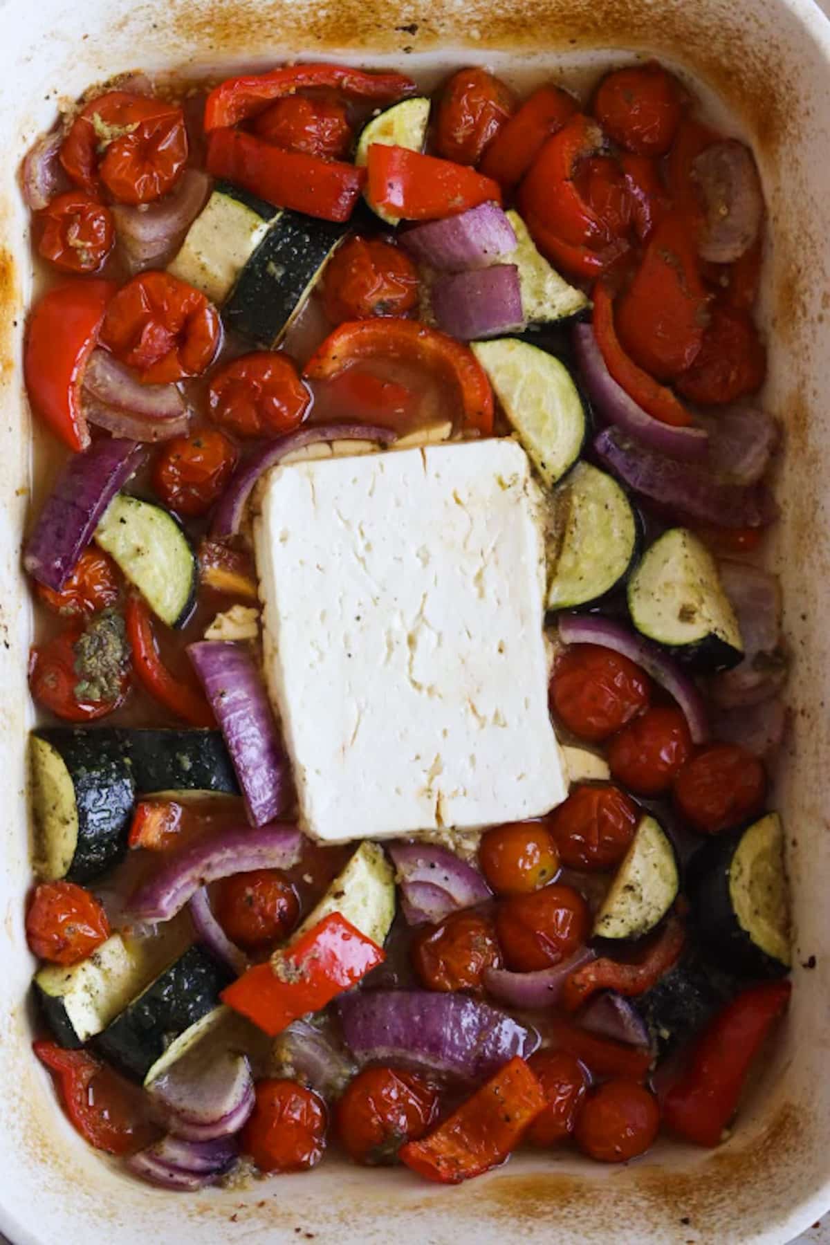 Baked Feta Cheese Pasta With More Vegetables