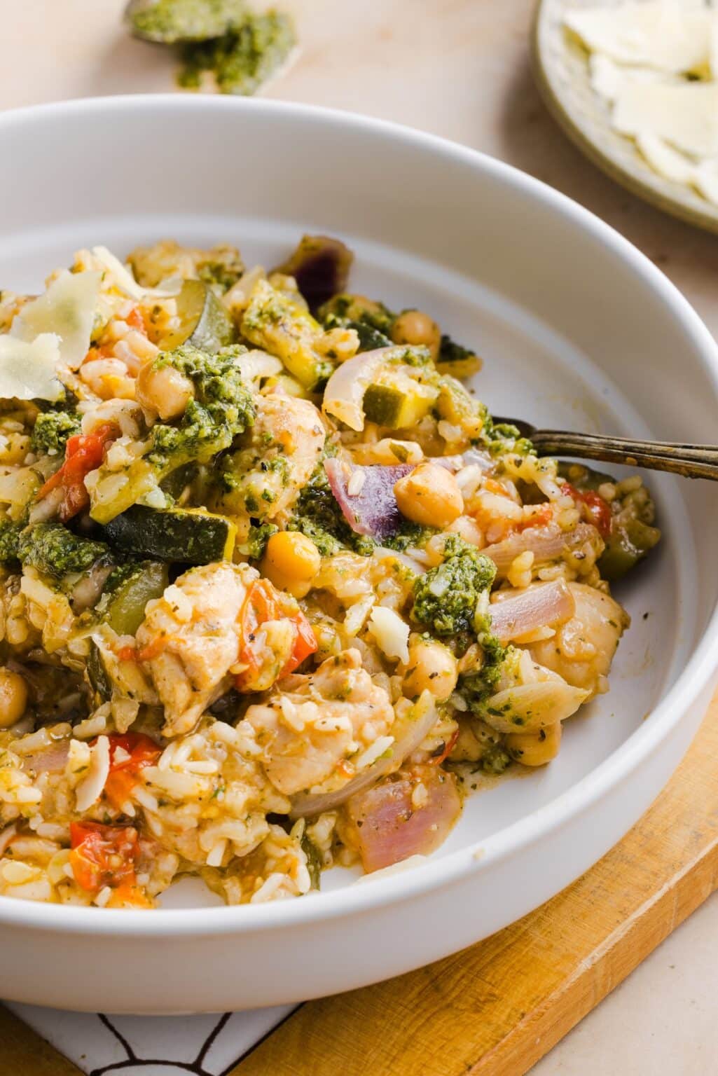 Pesto Chicken and Rice (One Pot)