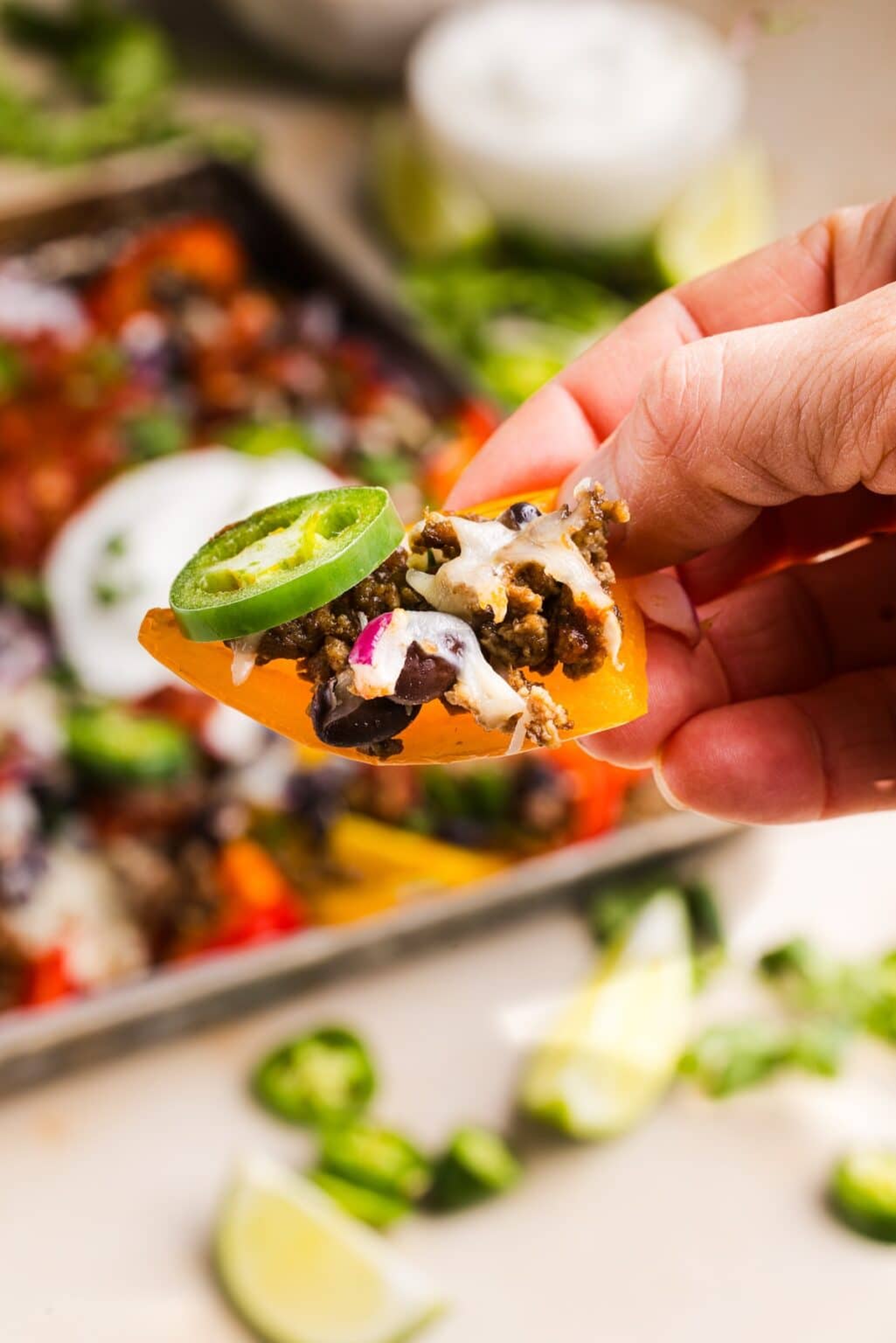 Healthy Bell Pepper Nachos