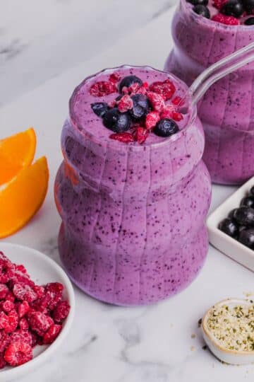 Blueberry Raspberry Smoothie (Protein-Packed) – Real Life Nutritionist