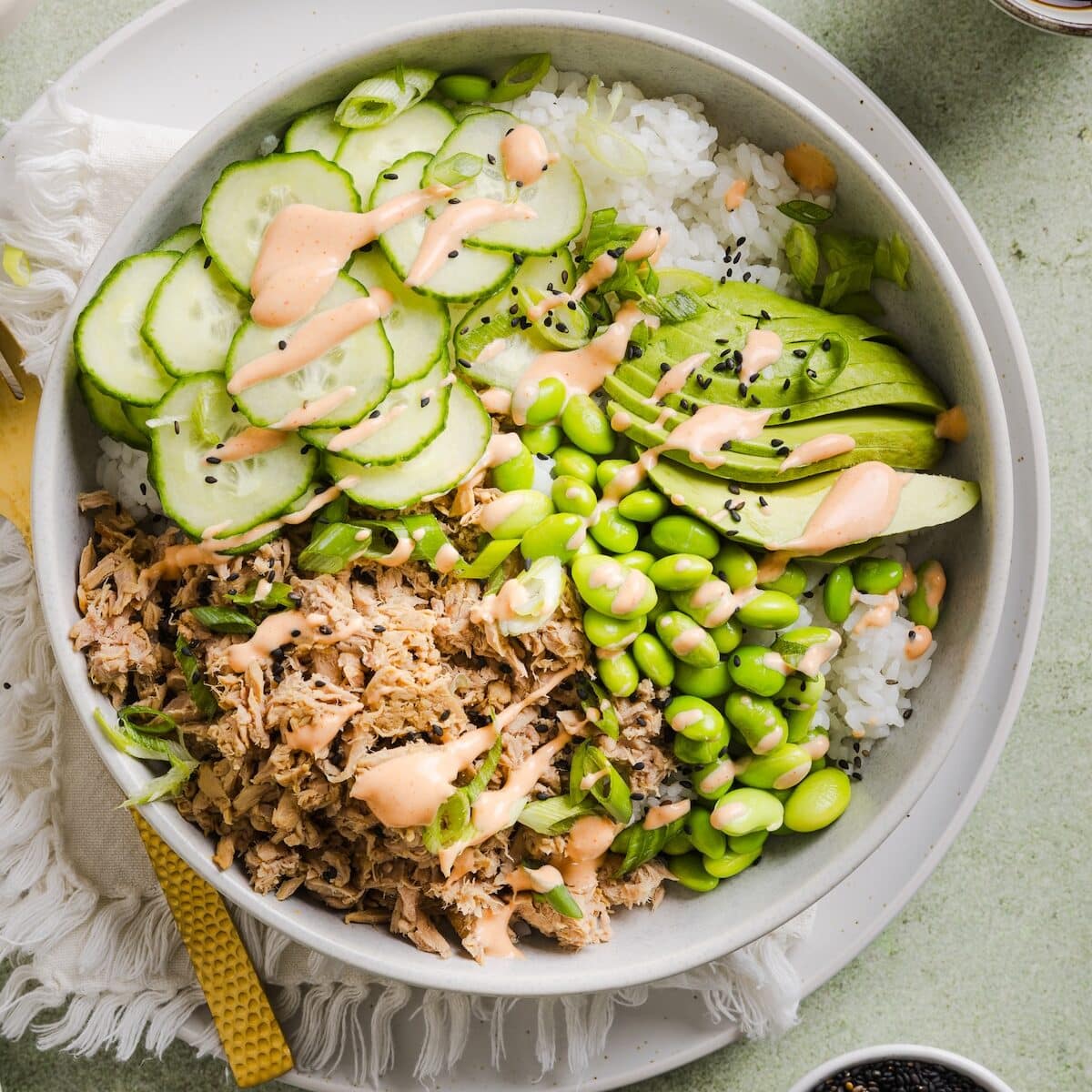 Tuna Mayo Rice Bowl (5 Minutes, 9 Ingredients) – Real Life Nutritionist