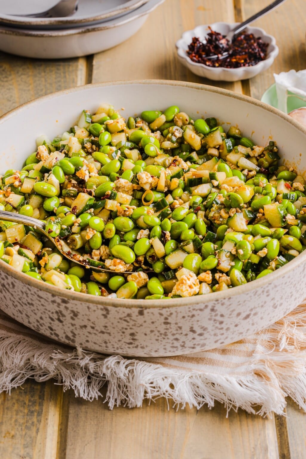 Scoopable Cucumber Edamame Salad – Real Life Nutritionist