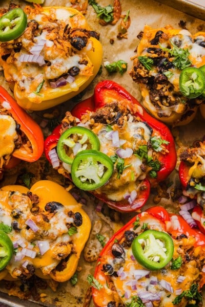8-Ingredient Taco Stuffed Peppers With Ground Beef & Salsa – Real Life ...